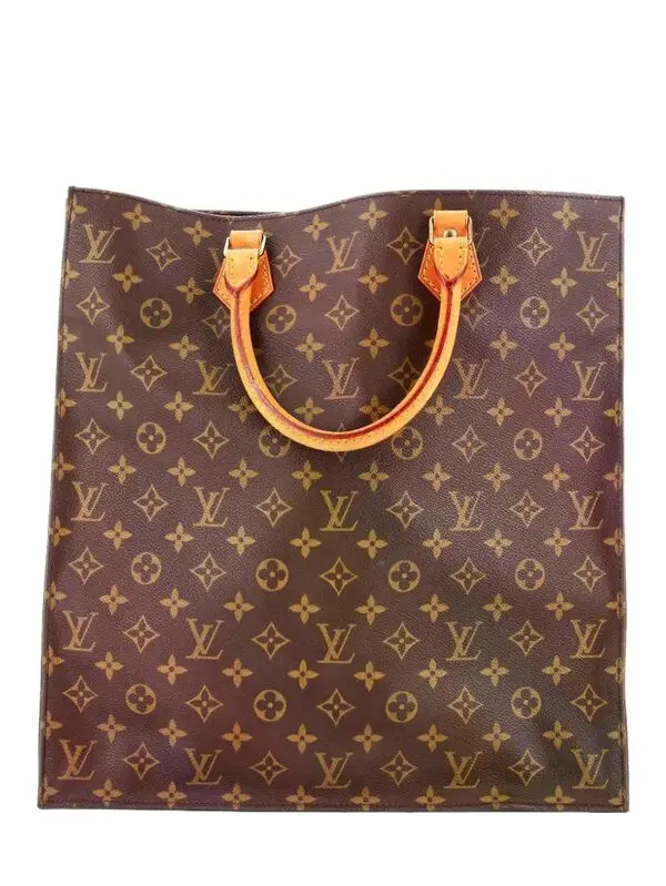 LOUIS VUITTON Vintage Sac Plat Bag Monogram Canvas Tote Bag - Brown