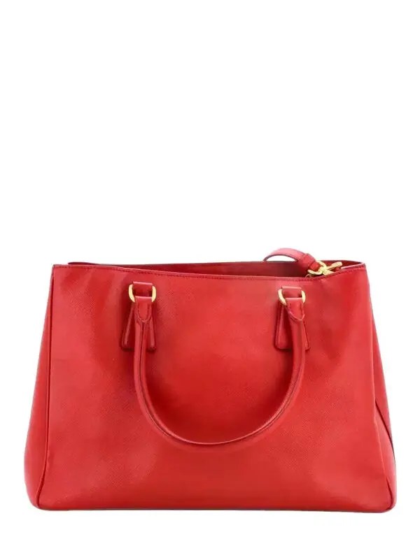 Prada Gardener's Saffiano Leather Medium Tote Bag - Red