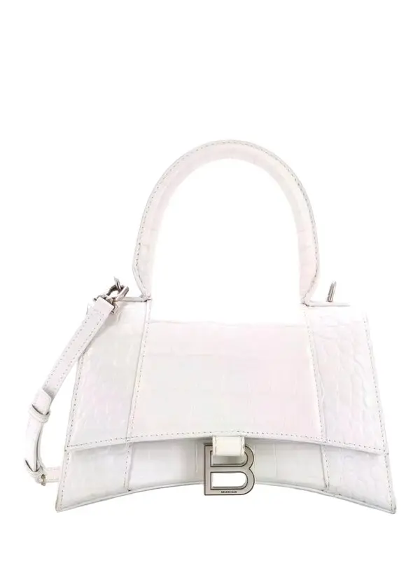 Balenciaga Hourglass Top Handle Bag - White