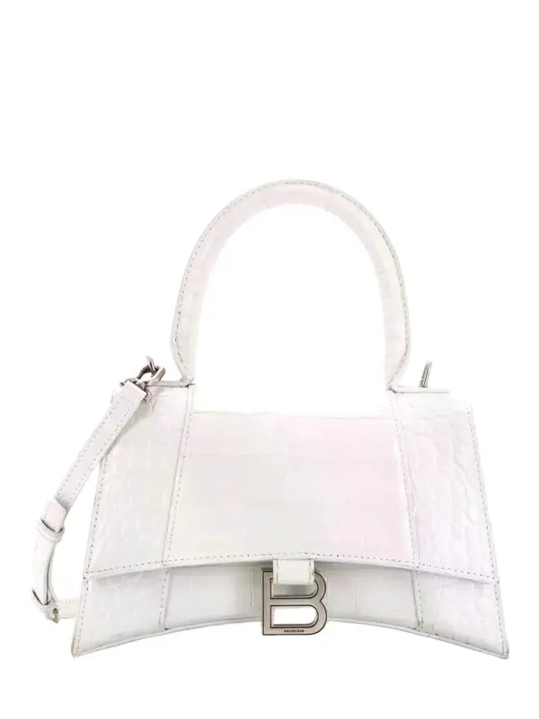 Balenciaga Hourglass Top Handle Bag - White