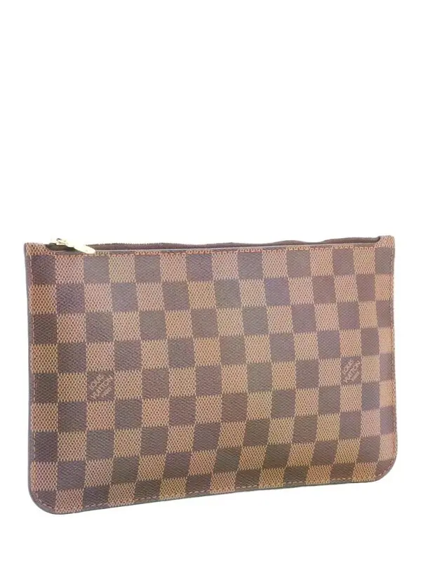 LOUIS VUITTON Damier Chain Wristlet Pochette Clutch Bag - Brown