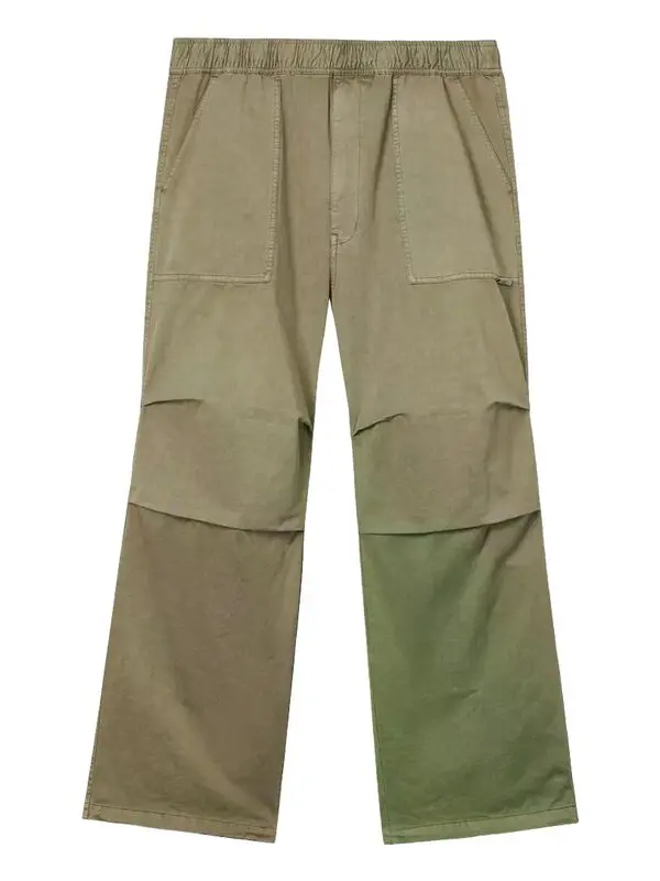 Izzue Logo-patch Straight-leg Trousers - Green