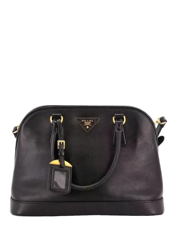 Prada Open Promenade Bag Saffiano Leather Medium Tote Bag - Black