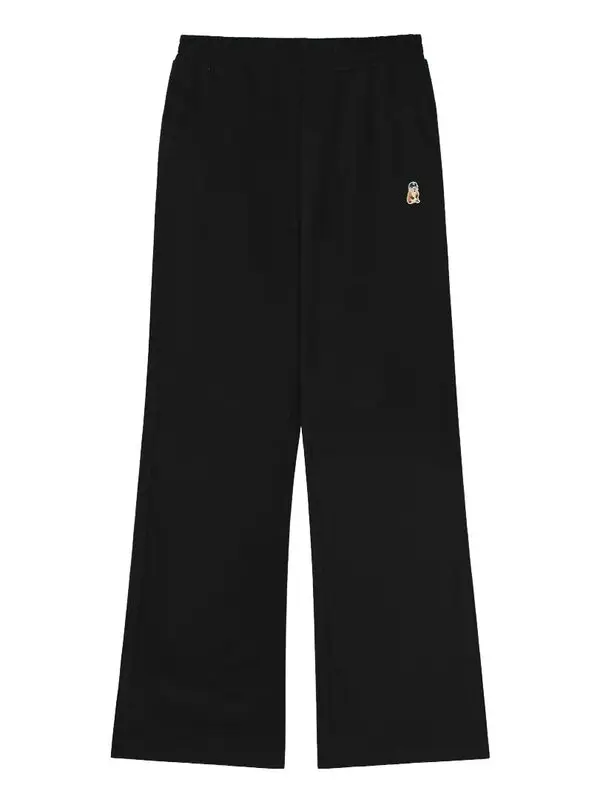 CHOCOOLATE Logo-patch Wide-leg Track Pants - Black