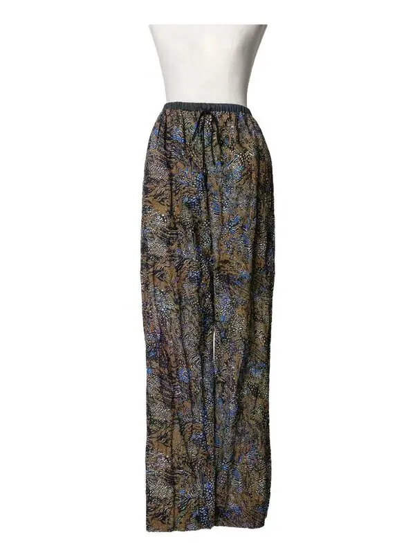 MULLER OF YOSHIOKUBO Strata-patterned Trousers - Blue