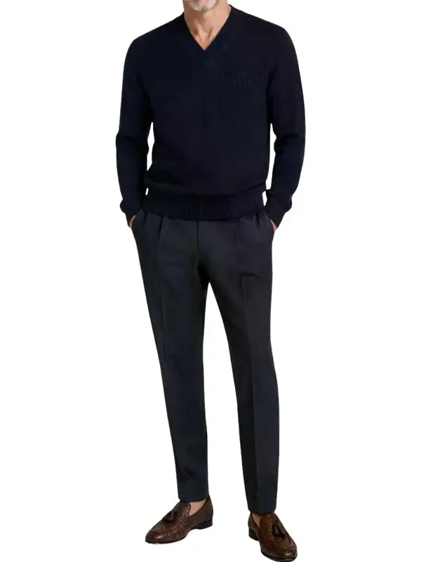 FRANZESE COLLECTION David Beckham V-neck Sweater - Blue