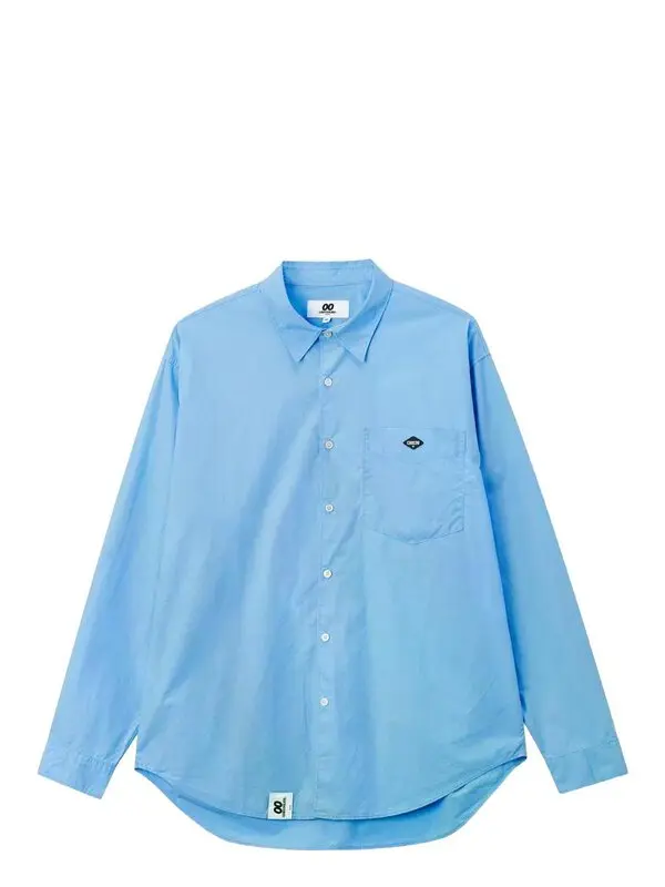 CHOCOOLATE Logo-patch Buttoned Shirt - Blue
