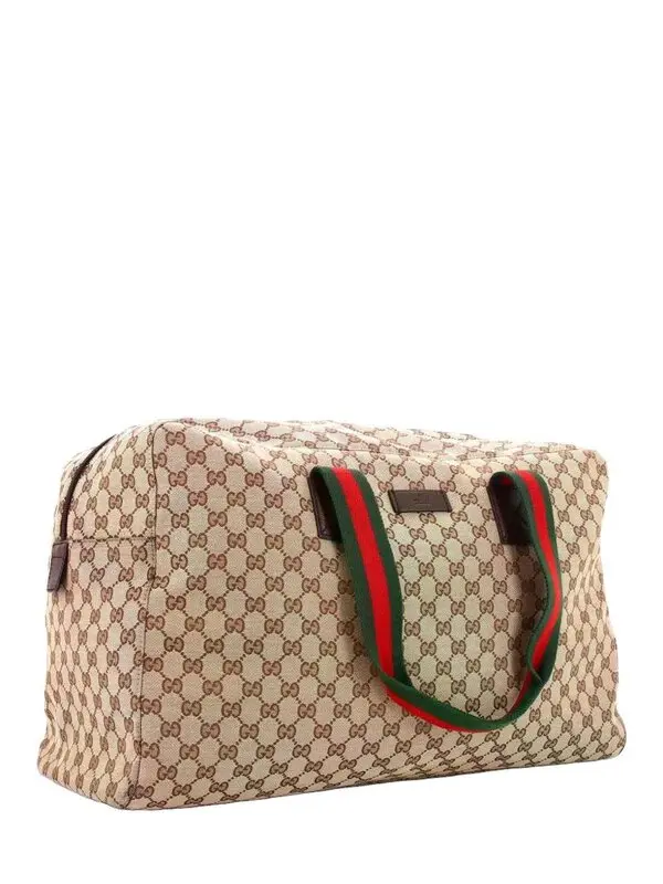 Gucci Web Duffle Bag - Brown
