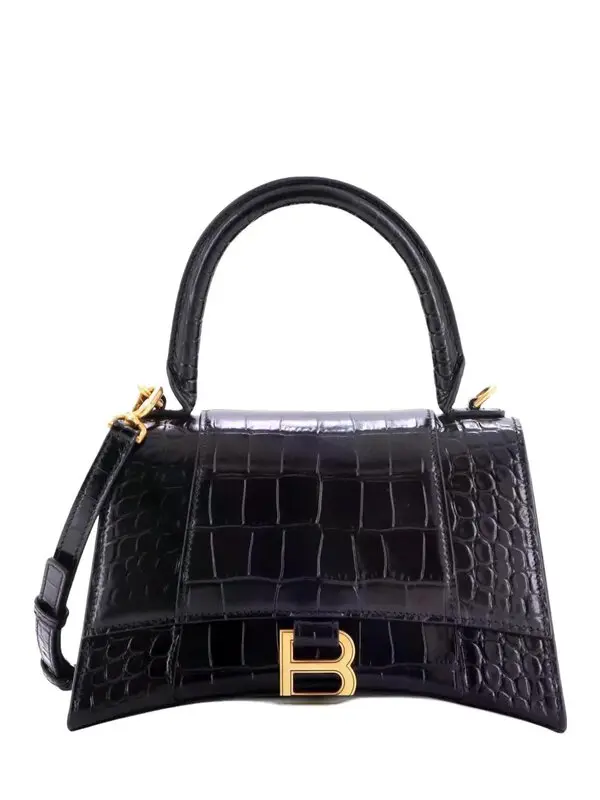 Balenciaga Hourglass Small Crossbody Bag - Black