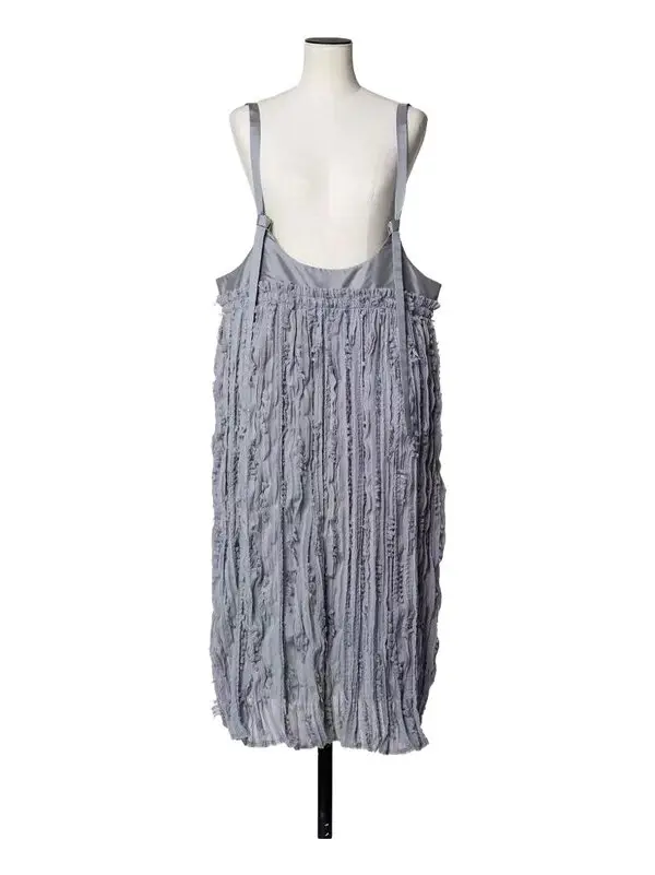 MULLER OF YOSHIOKUBO Crinkled-effect Ripple Midi Skirt - Grey