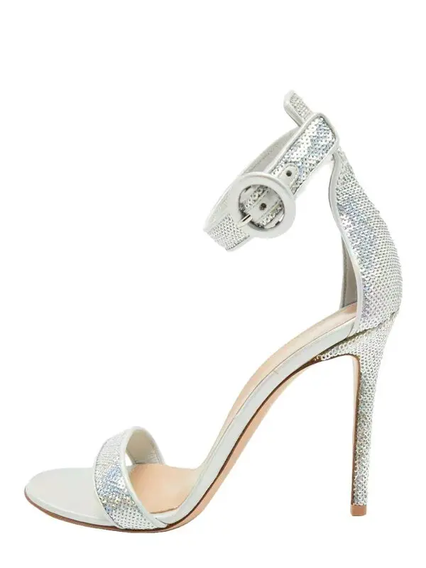 GIANVITO ROSSI Sequin-embellished Sandals - Silver