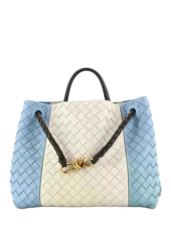 Bottega Veneta Intrecciato Nappa Satchel - Blue