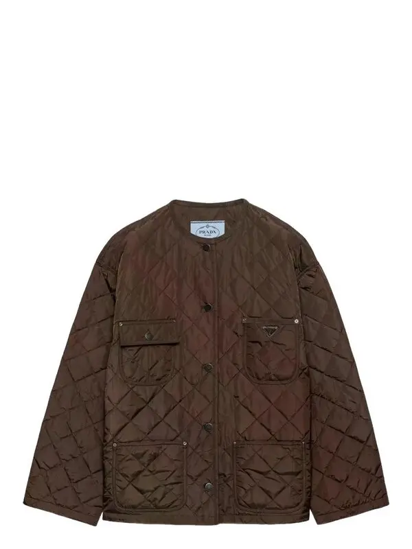 Prada Lightweight, Quilted Re-nylon Jacket - Brown