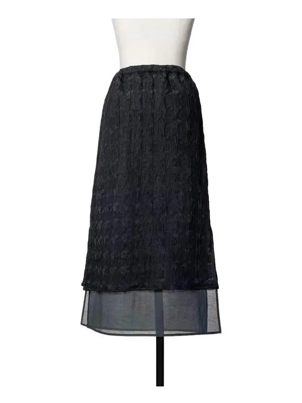 MULLER OF YOSHIOKUBO Textured Midi Skirt - Black