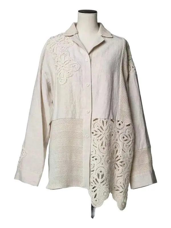 MULLER OF YOSHIOKUBO Arabesque-lace Shirt - Neutrals