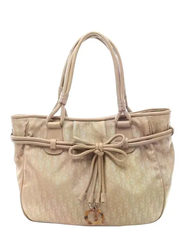 Dior Trotter Bow-detail Tote Bag - Neutrals