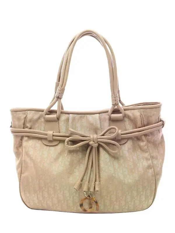 Dior Trotter Bow-detail Tote Bag - Neutrals