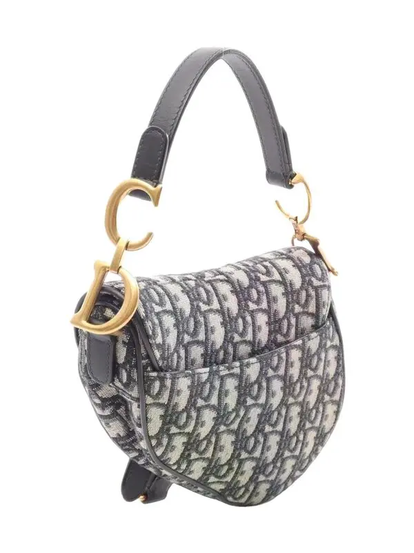 Dior Mini Oblique Saddle Shoulder Bag - Blue