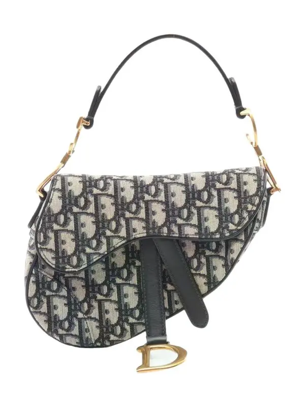 Dior Mini Oblique Saddle Shoulder Bag - Blue