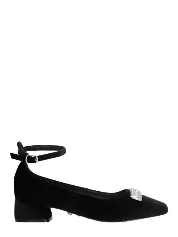 TWENTY FOURHAITCH Crystal-embellished Ankle-strap Pumps - Black