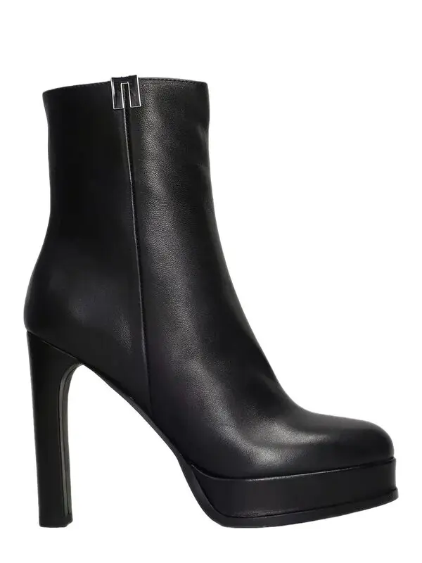 CHANTAL Platform Leather Boots - Black