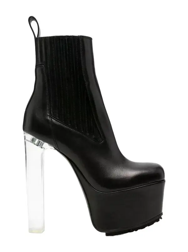 Rick Owens Kiss Platform Ankle Boots - Black