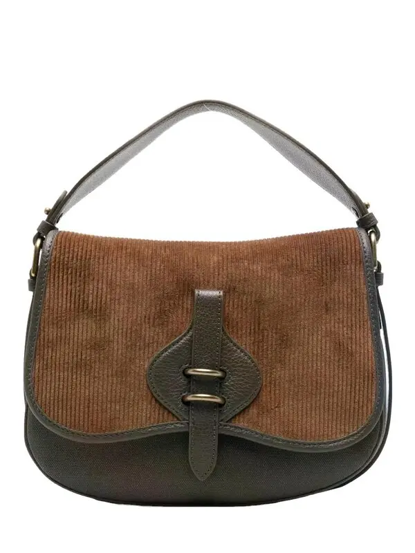COCCINELLE Corduroy Leather Shoulder Bag - Brown