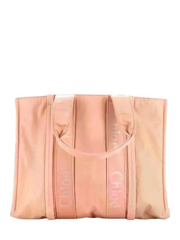 Chloé Woody Recycled Nylon Large Tote Bag - Pink
