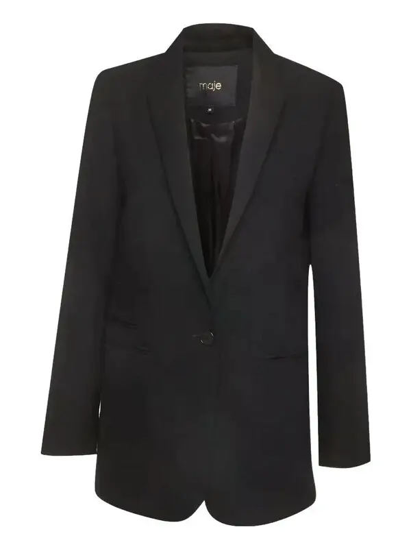 Maje Volteface Single-breasted Blazer - Black