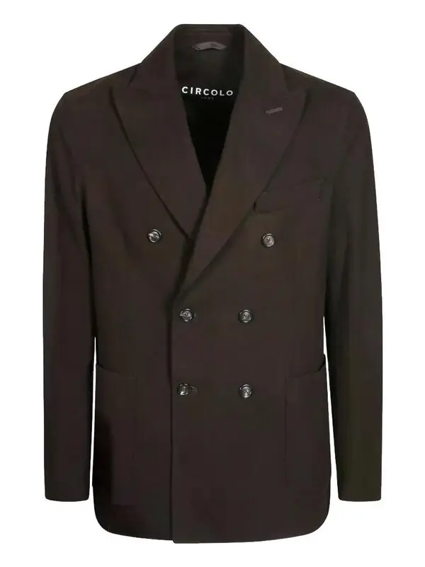 CIRCOLO 1901 Double-breasted Peak-lapel Blazer - Brown