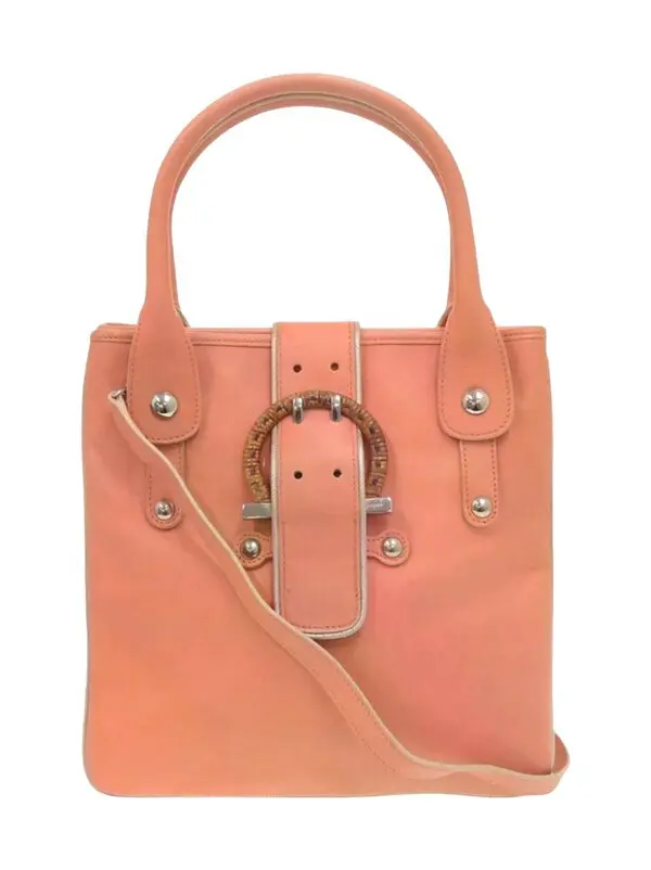 FERRAGAMO Calf Leather Satchel - Orange