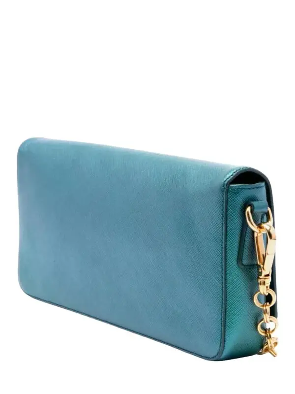 Prada Saffiano Lux Chain Shoulder Bag - Blue