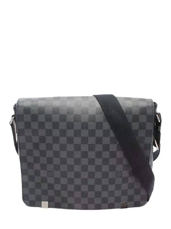LOUIS VUITTON Damier Graphite District Mm Crossbody Bag - Black