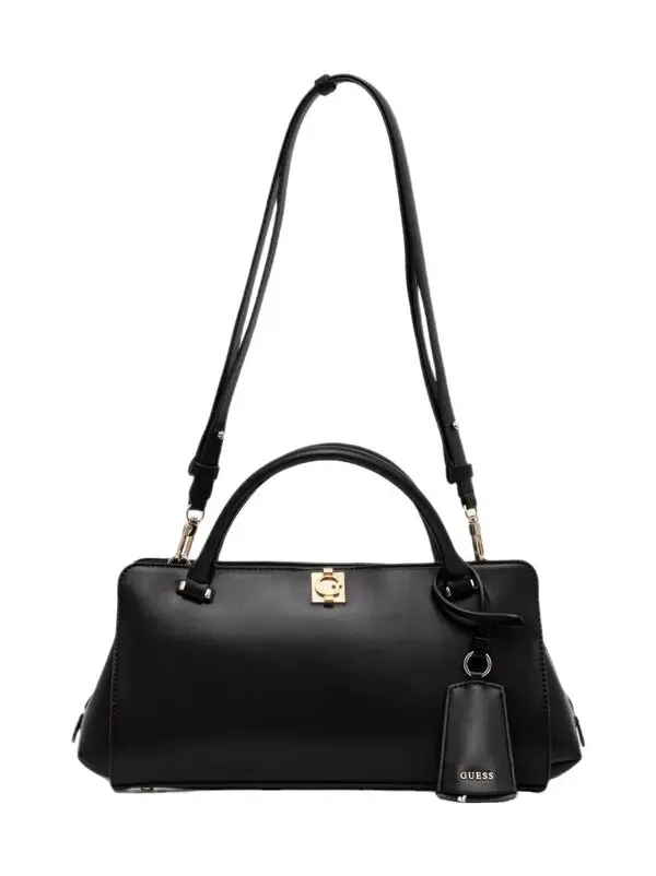 Guess Logo-plaque Top-handle Bag - Black