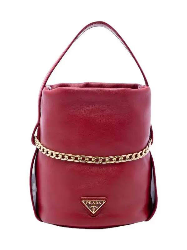 Prada Nappa Petit Sac Bucket Bag - Red