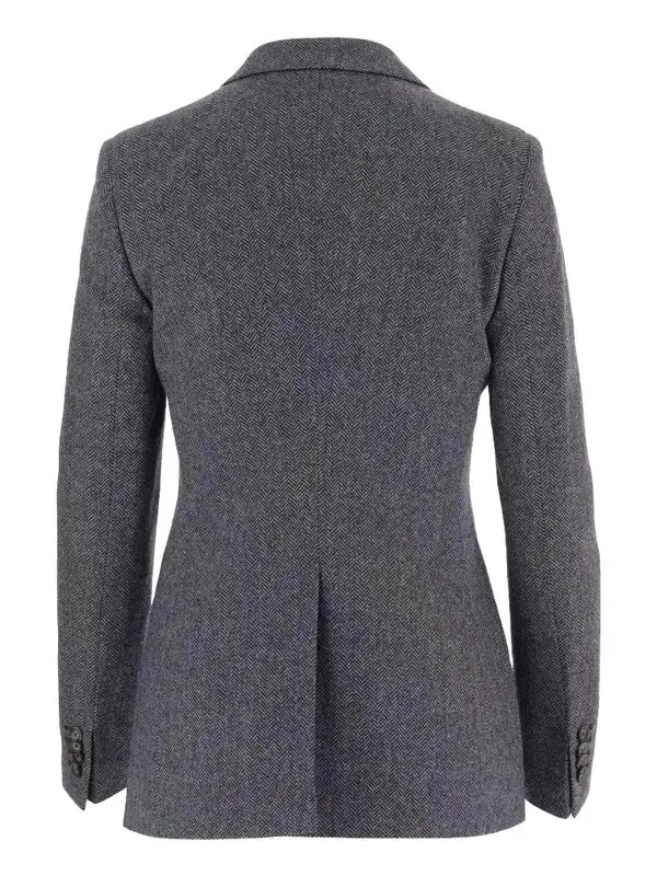 Tagliatore Herringbone-pattern Blazer - Black