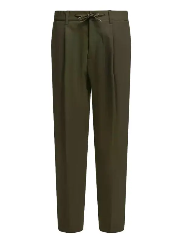 Herno Pleated Drawstring Trousers - Green