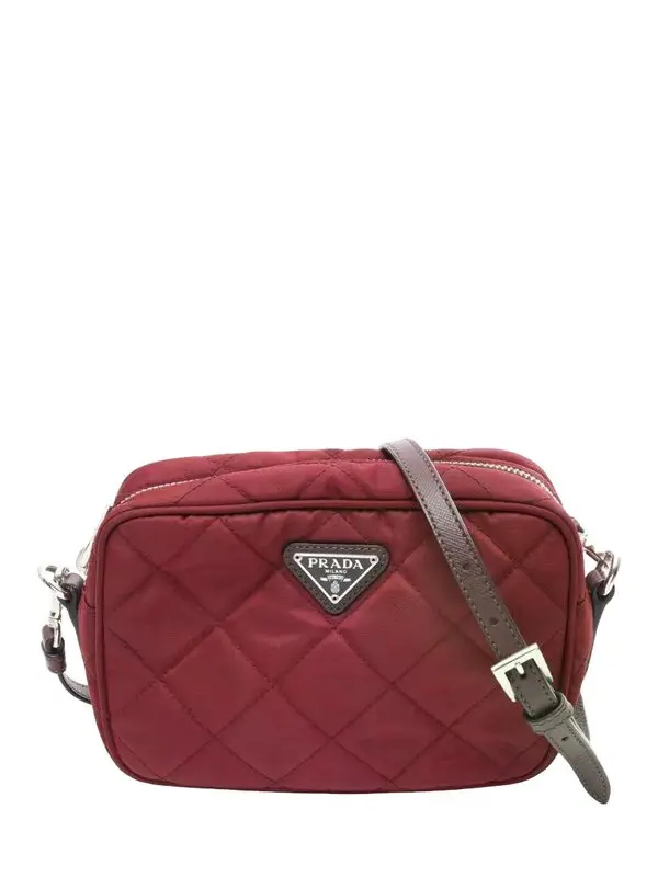 Prada Impuntu Tessuto Crossbody Bag - Red