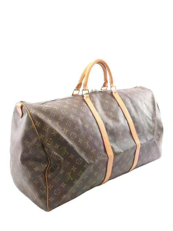 LOUIS VUITTON Monogram Keepall Travel Bag - Brown