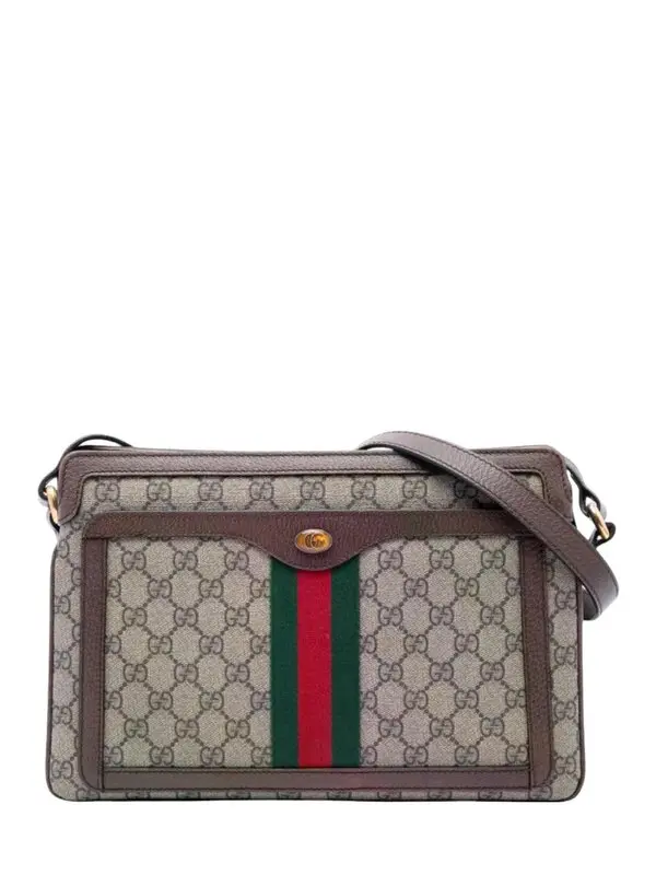 Gucci Medium Gg Supreme Web Ophidia Cross Body Bag - Brown