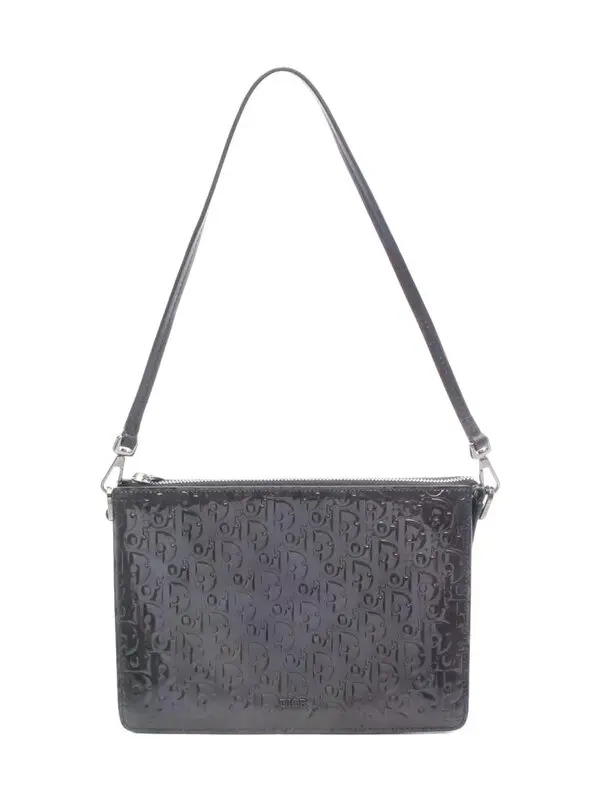 Dior Diorissimo Trotter Patent Shoulder Bag - Grey