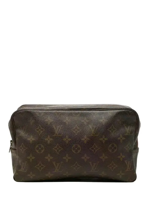 LOUIS VUITTON Monogram Trousse Toilette 28 Clutch Bag - Brown