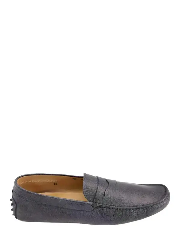 TOD'S Leather Penny Driving Shoes - Blue