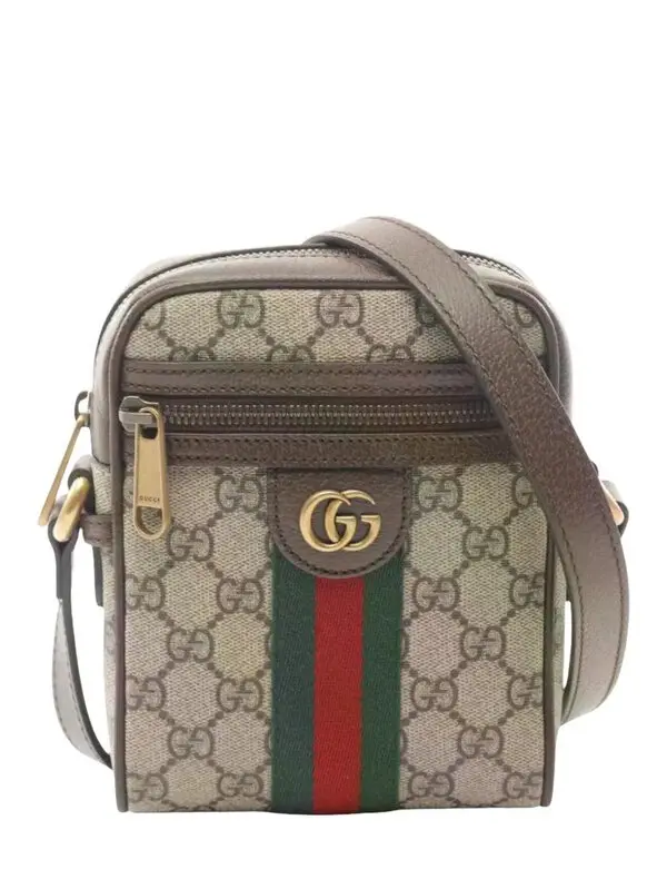 Gucci Gg Supreme Web Ophidia Crossbody Bag - Neutrals