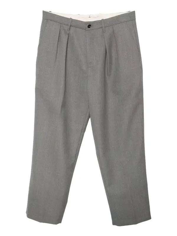NINE:INTHE:MORNING Kai Wool Pleated Trousers - Grey