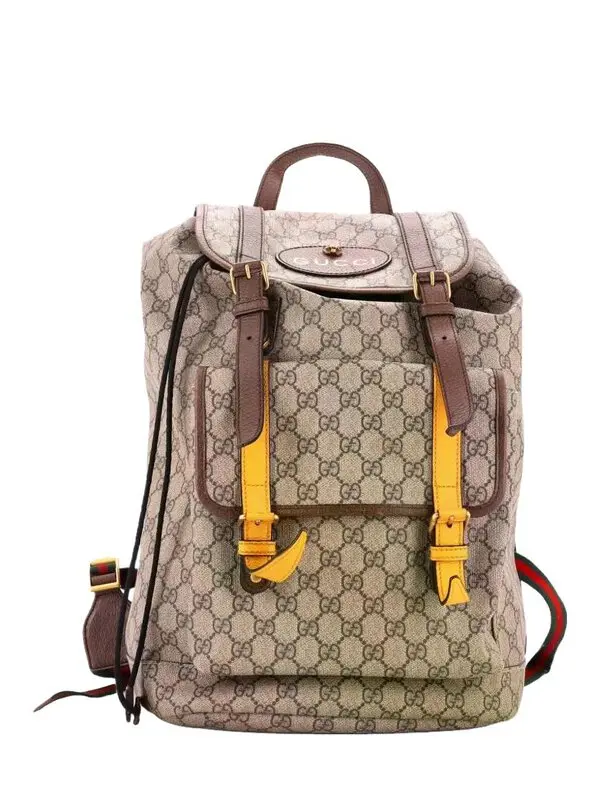 Gucci Soft Gg Coated Canvas Large Backpack - Brown