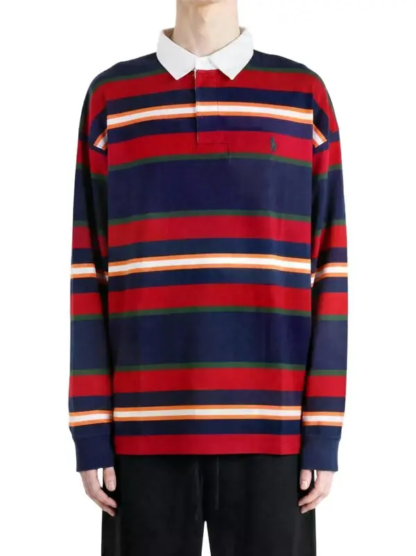 Polo Ralph Lauren Striped Long-sleeve Polo Shirt - Blue