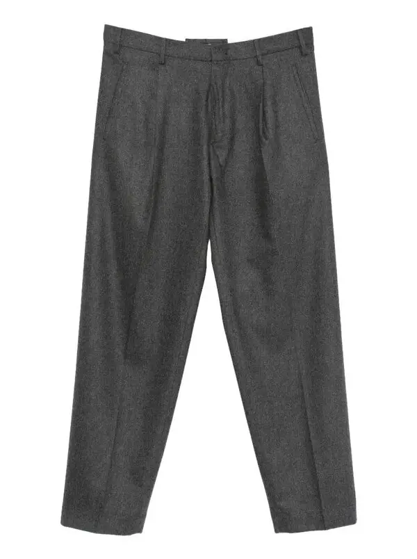 Incotex Pleated Straight-leg Trousers - Grey