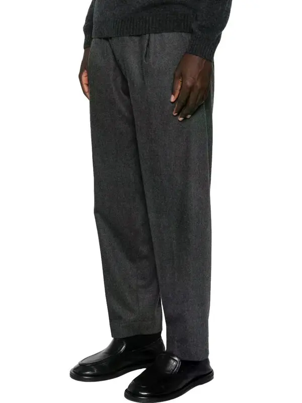 Incotex Pleated Straight-leg Trousers - Grey