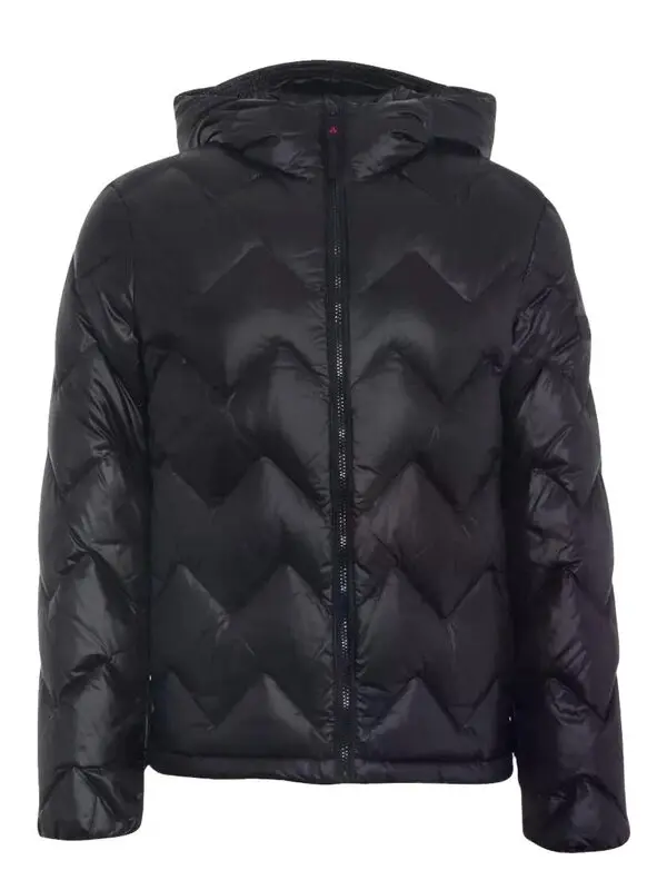 Peuterey Chevron-quilted Hooded Jacket - Black